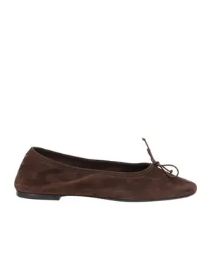 AeydĒ Bow-detail Suede Ballet Flats