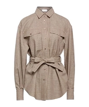 Brunello Cucinelli Checked Long Sleeve Shirt With Belt