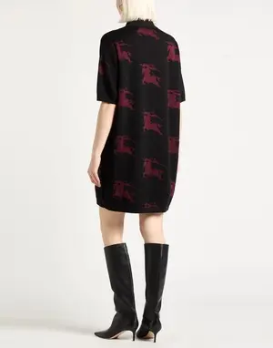 Burberry Knitted Polo Dress With Logo Print