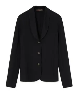 Loro Piana Long-sleeved Shawl Collar Jacket - Black