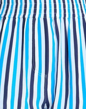 Burberry Striped Lace Trim Bermuda Shorts