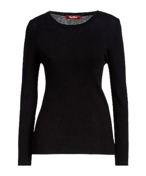 Max Mara Solid Knit Base Layer Top - Black