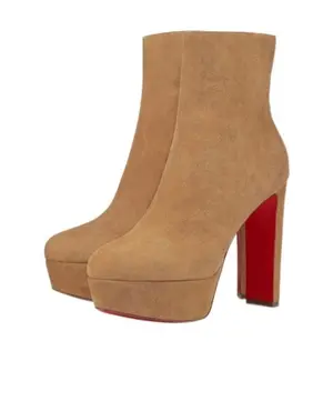 CHRISTIAN LOUBOUTIN Loo Booty Platform Ankle Boots