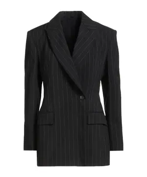 Brunello Cucinelli Striped Double-breasted Blazer - Black
