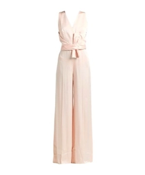 Max Mara V-neck Jumpsuit With Appliqués And Bow Detail - Pink