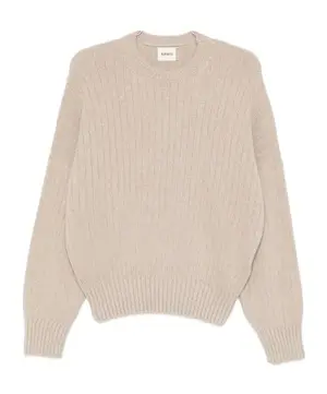 Khaite Ribbed Sweater - Nude