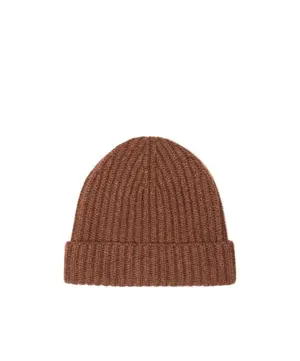 Loro Piana Maglia Inglese Ribbed Knit Hat - Caramel