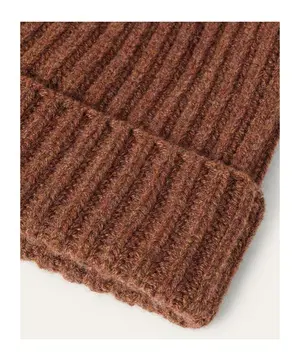 Loro Piana Maglia Inglese Ribbed Knit Hat - Caramel