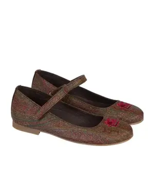 Etro Embroidered Ballet Flats - Black