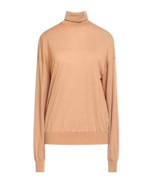 Saint Laurent Solid Color Wool Knit Sweater - Nude