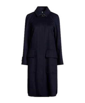 Burberry Single-breasted Cashmere Long-sleeve Coat - Blue