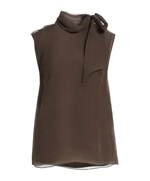 Brunello Cucinelli Sleeveless Bow Blouse