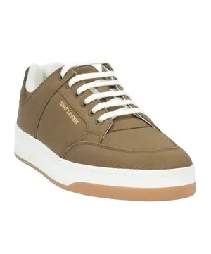 Saint Laurent Lace-up Canvas Low-top Sneakers