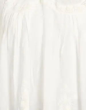Farm Rio Solid-color Lace Short Sleeves