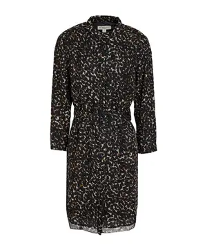 Burberry Printed Crepe Shirt Dress - Black
