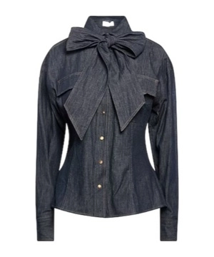 Brunello Cucinelli Denim Shirt With Bow Detail