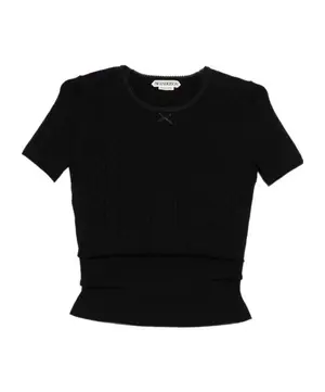 J.W.ANDERSON Pointelle Bow Top - Black