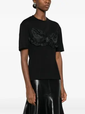Simone Rocha Satin Panel Ruffled T-shirt