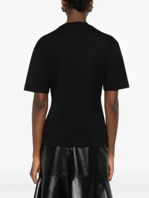 Simone Rocha Satin Panel Ruffled T-shirt