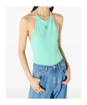 MARINE SERRE Halter-neck Top