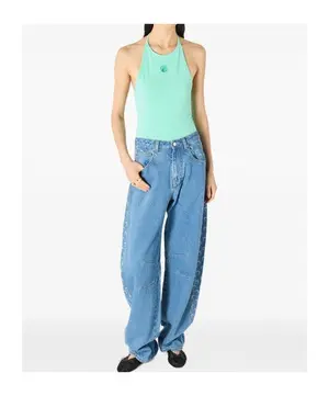 MARINE SERRE Halter-neck Top