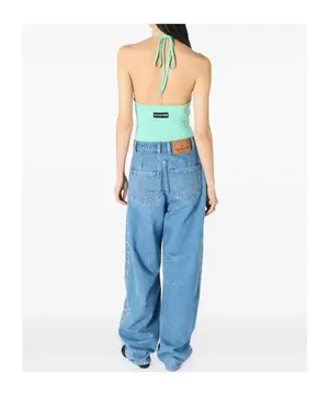 MARINE SERRE Halter-neck Top
