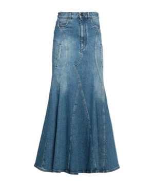 Burberry Denim Flared Skirt