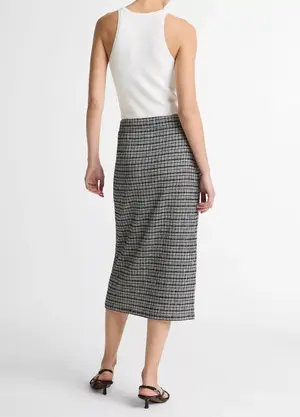 Vince Plaid Elasticated Skirt