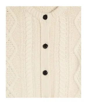 FRAME Cable-knit Button Cardigan