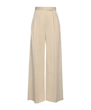 Max Mara Solid Color Wide-leg Trousers - Beige