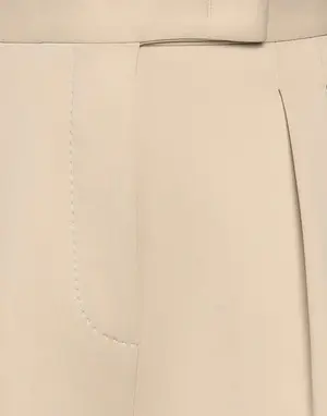 Max Mara Solid Color Wide-leg Trousers