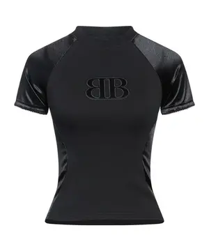 Balenciaga Appliqué Satin Jersey Top