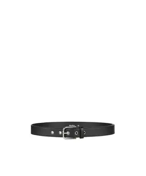 Max Mara Solid Color Thin Belts - Black