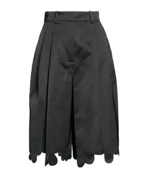 Marni Satin Bermuda Shorts With Scalloped Hem