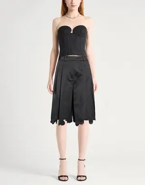 Marni Satin Bermuda Shorts With Scalloped Hem