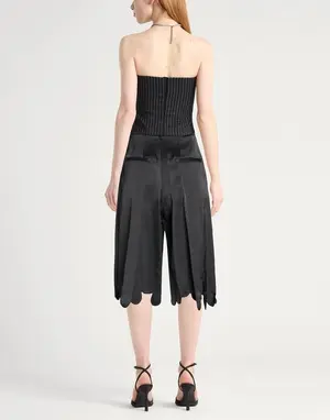 Marni Satin Bermuda Shorts With Scalloped Hem