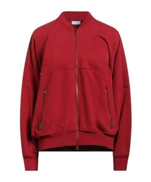 Brunello Cucinelli Solid Long Sleeve Sweatshirt - Red