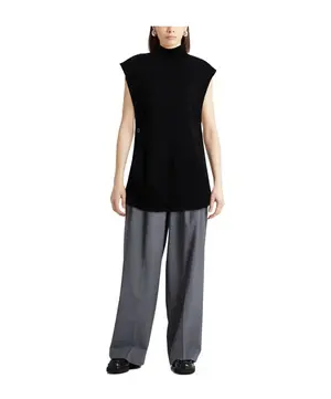 Max Mara Wool Knit Sleeveless Turtleneck