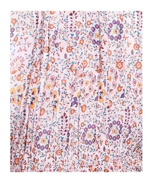 Isabel Marant Étoile Floral Print Crepe Long Sleeve V-neck Top