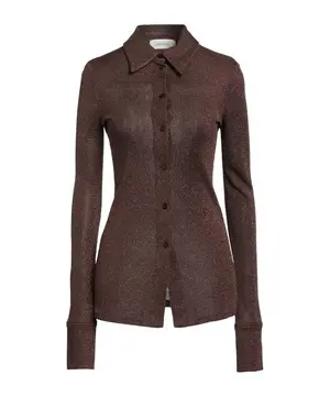 Sportmax Solid Colour Shirts Blouses - Brown