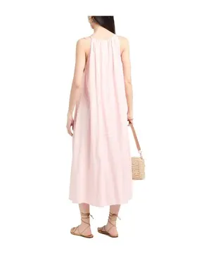 Farm Rio Sleeveless Maxi Dress With Floral Appliqué And Tassels