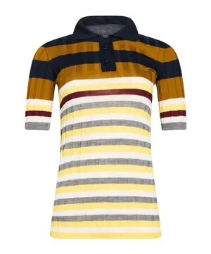 Marni Striped Wool Polo Top