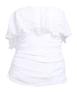 Isabel Marant Étoile Square Neck Lace Tube Top - White