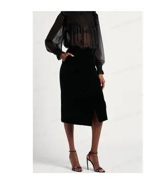 Saint Laurent Chiffon Top With Appliqués And Ruffles