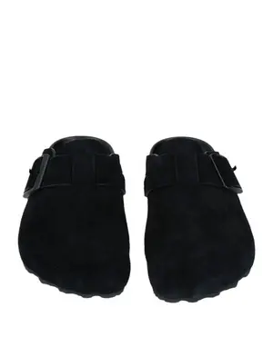 Balenciaga Suede Mules With Round Toe - Black