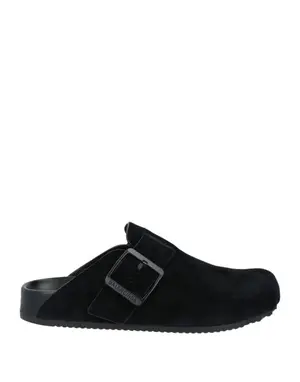 Balenciaga Suede Mules With Round Toe - Black