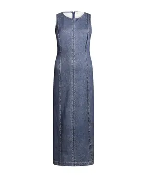 Rag & Bone Sleeveless Crewneck Denim Sheath Dress - Blue