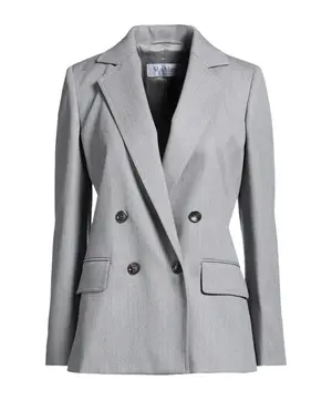 Max Mara Double Breasted Wool Blazer - Grey