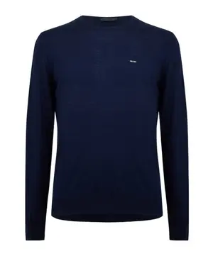 Prada Knitted Crew Neck Jumper - Black