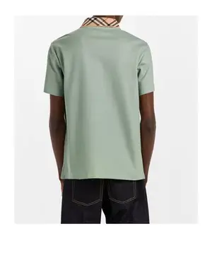 Burberry Check Cotton Cody Polo Shirt - Gray